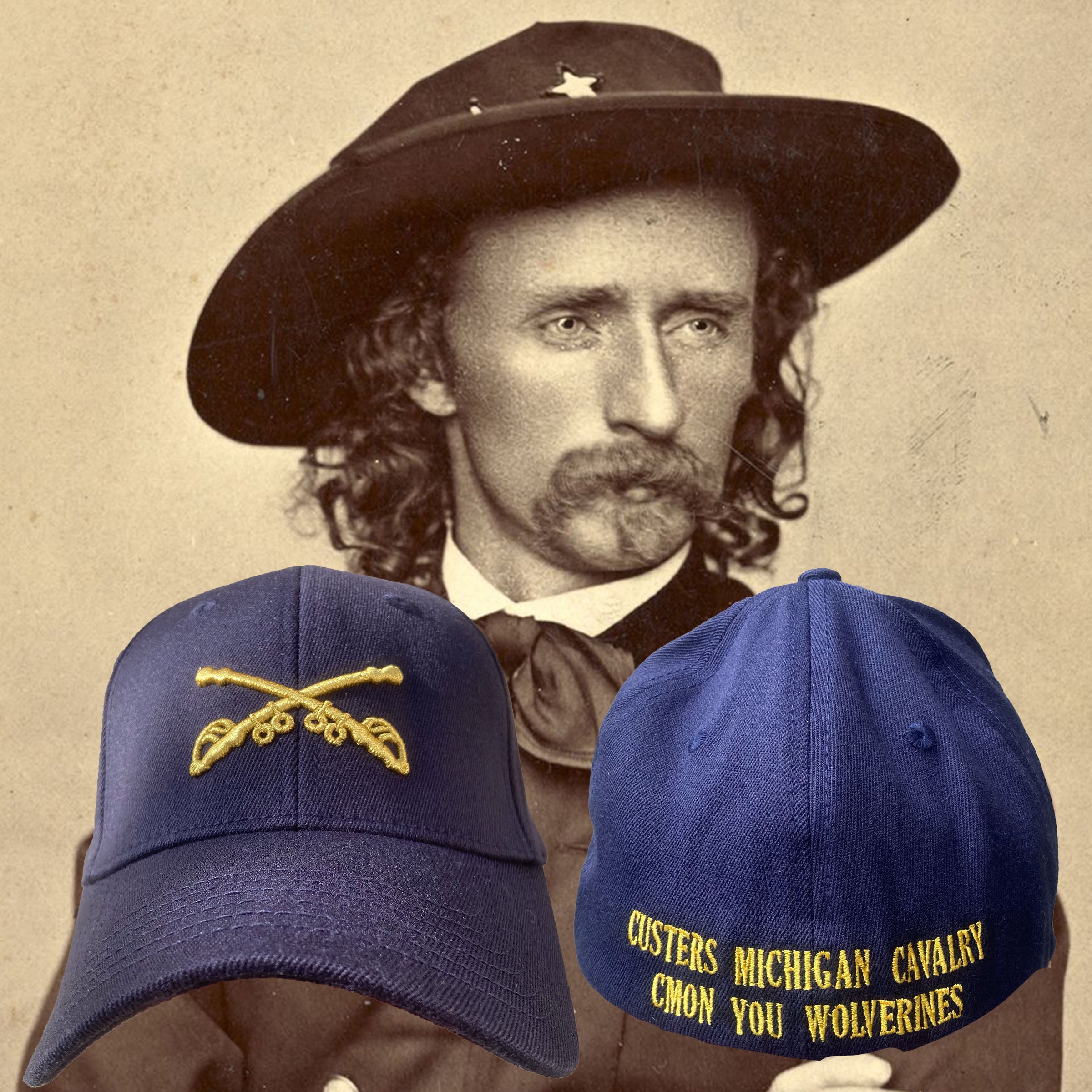 Custer’s Michigan Cavalry Brig. Flex Fit Baseball Cap – Historical Caps